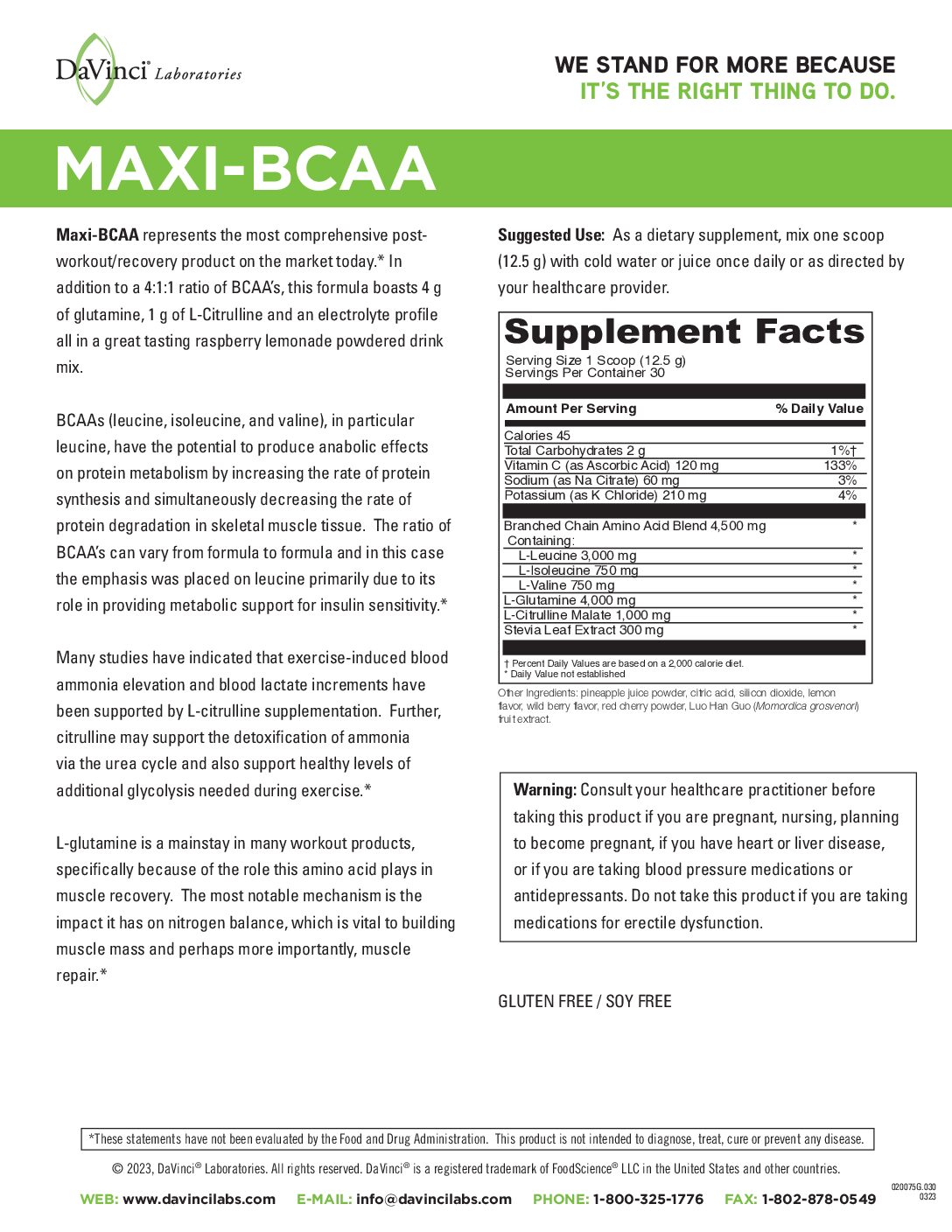 Maxi-BCAA — Full Spectrum Energy Medicine